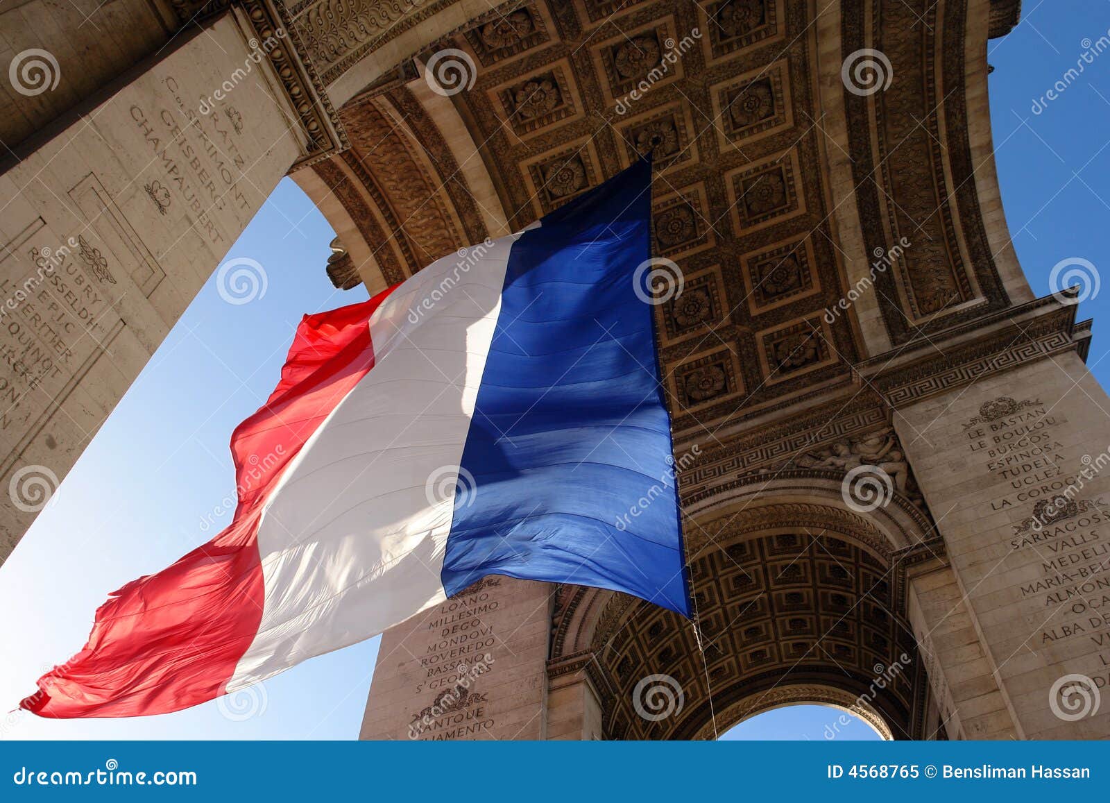 De triomfboog van Parijs stock afbeelding. Image of parijs - 4568765