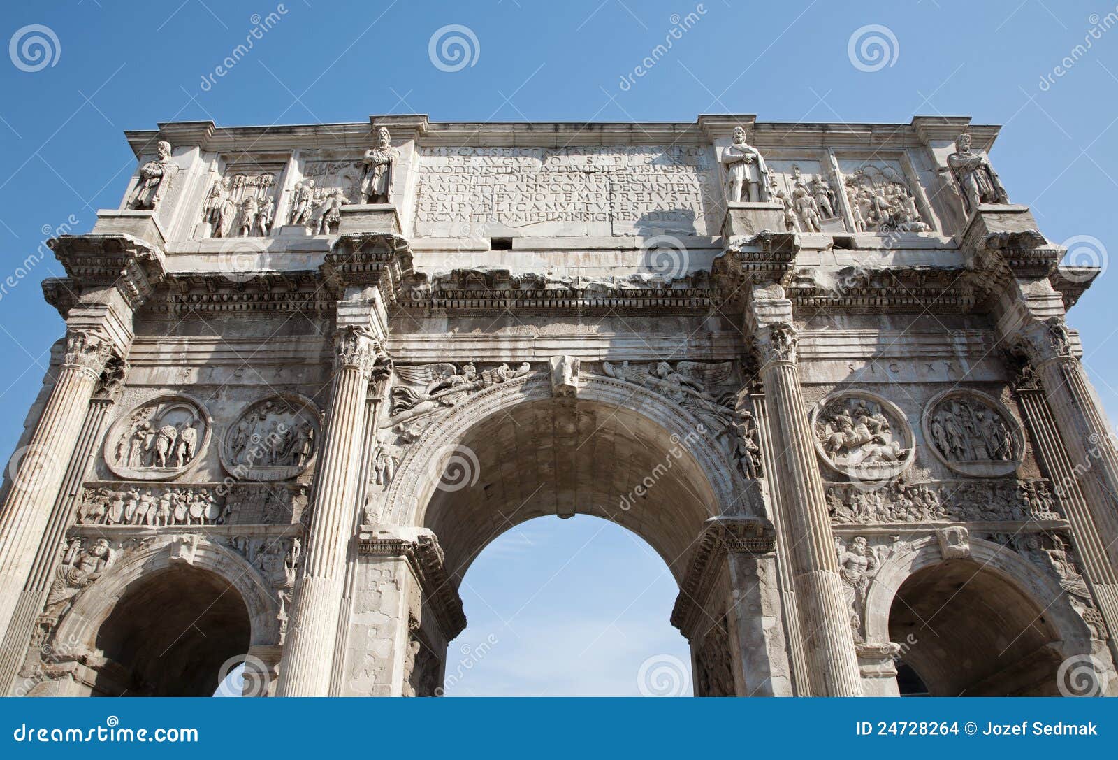De Triomfboog Van Rome - Constantine Stock Foto - Image of nacht, stad ...