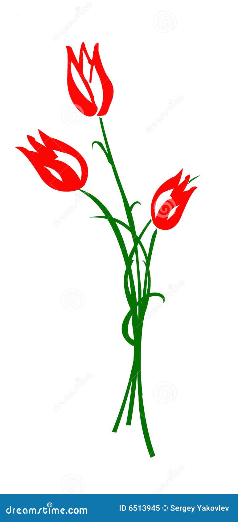 De tulp van de tekening vector illustratie. Illustration of elegantie ...