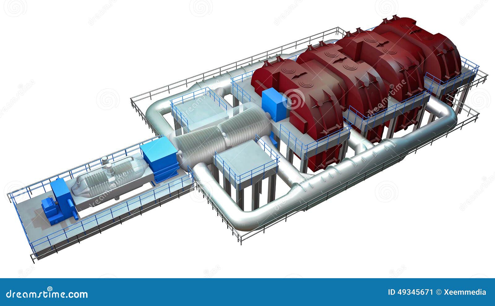 De turbine van de stoom stock illustratie. Illustration of schacht ...