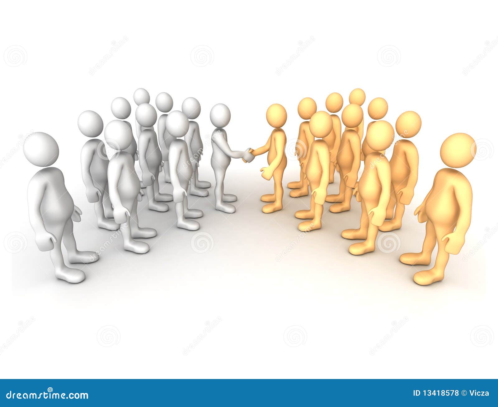 De twee teams komen samen stock illustratie. Illustration of zaken ...