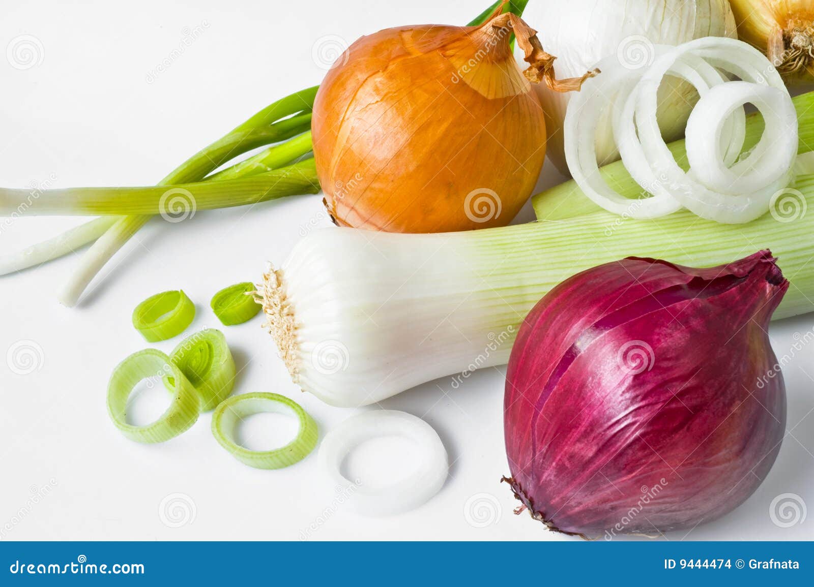De Uien, De Prei En De Ui Van De Lente Stock Foto - Image of vegetariër ...