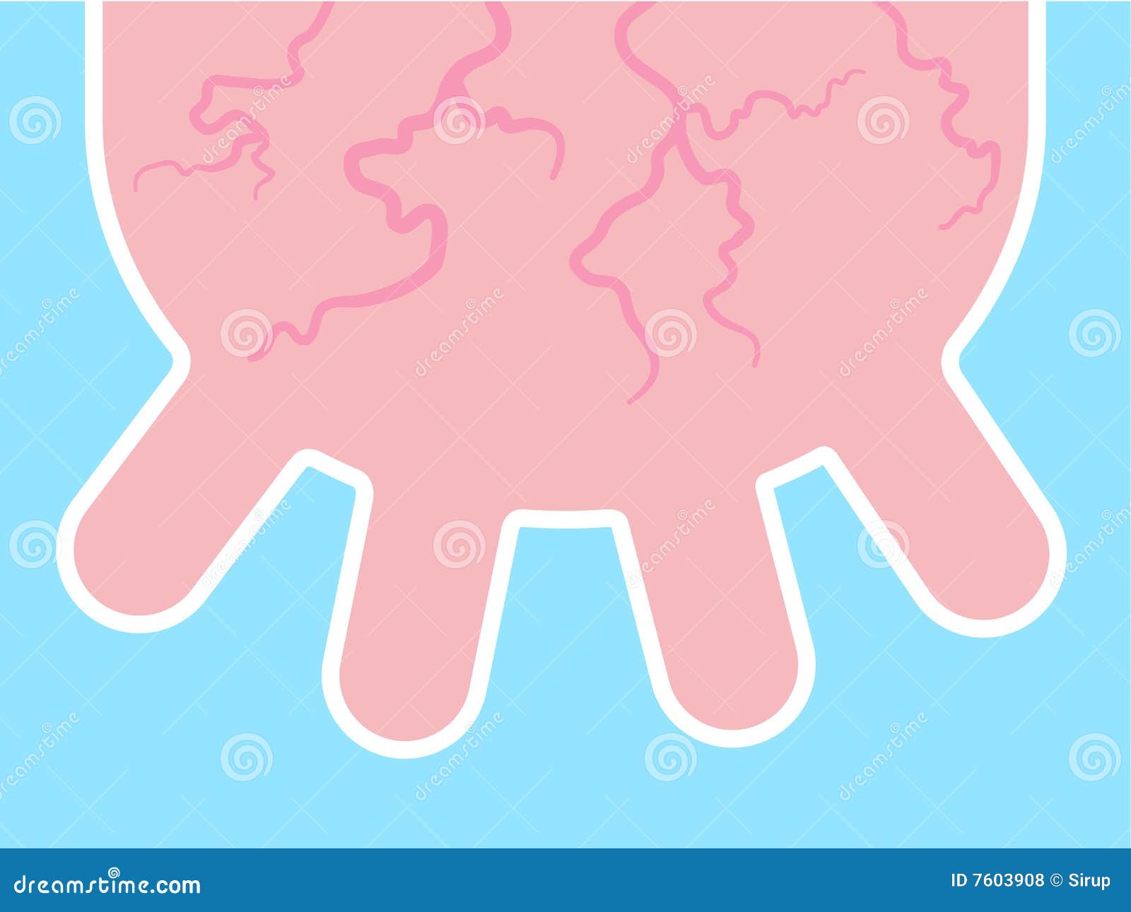 De uier van de koe vector illustratie. Illustration of beeldverhaal ...