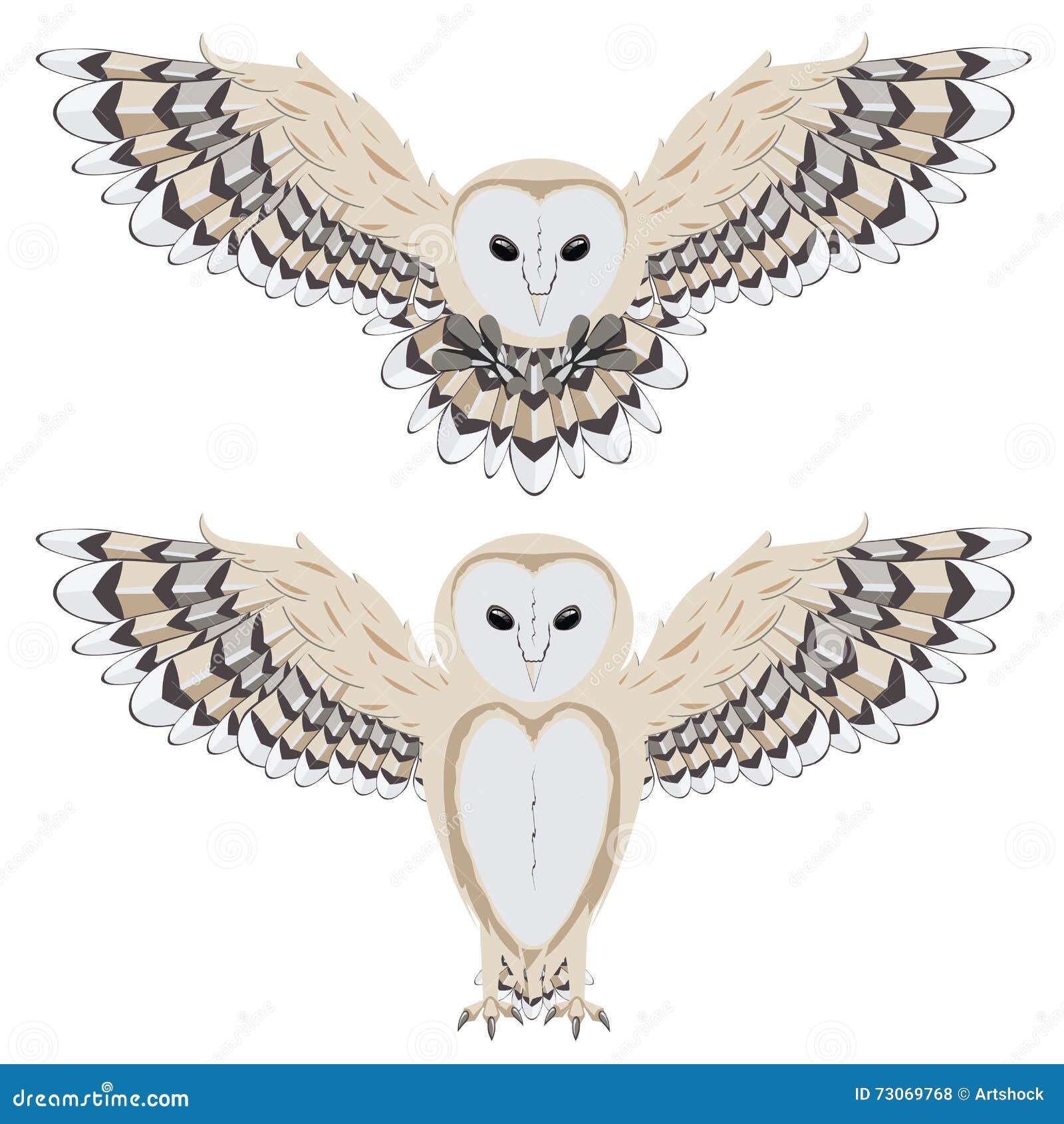 De Uil Van De Beeldverhaalschuur Vector Illustratie - Illustration of ...