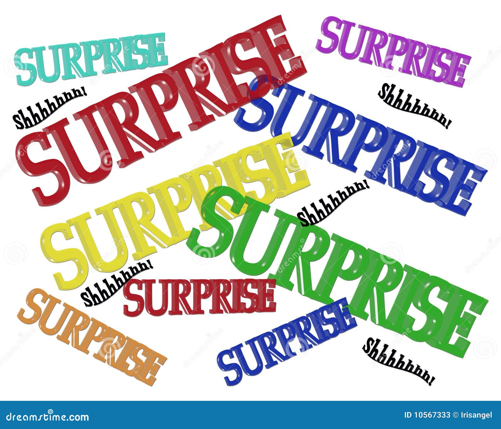 De Uitnodigings 3D Tekst Van De Partij Van De Verrassing Stock ...