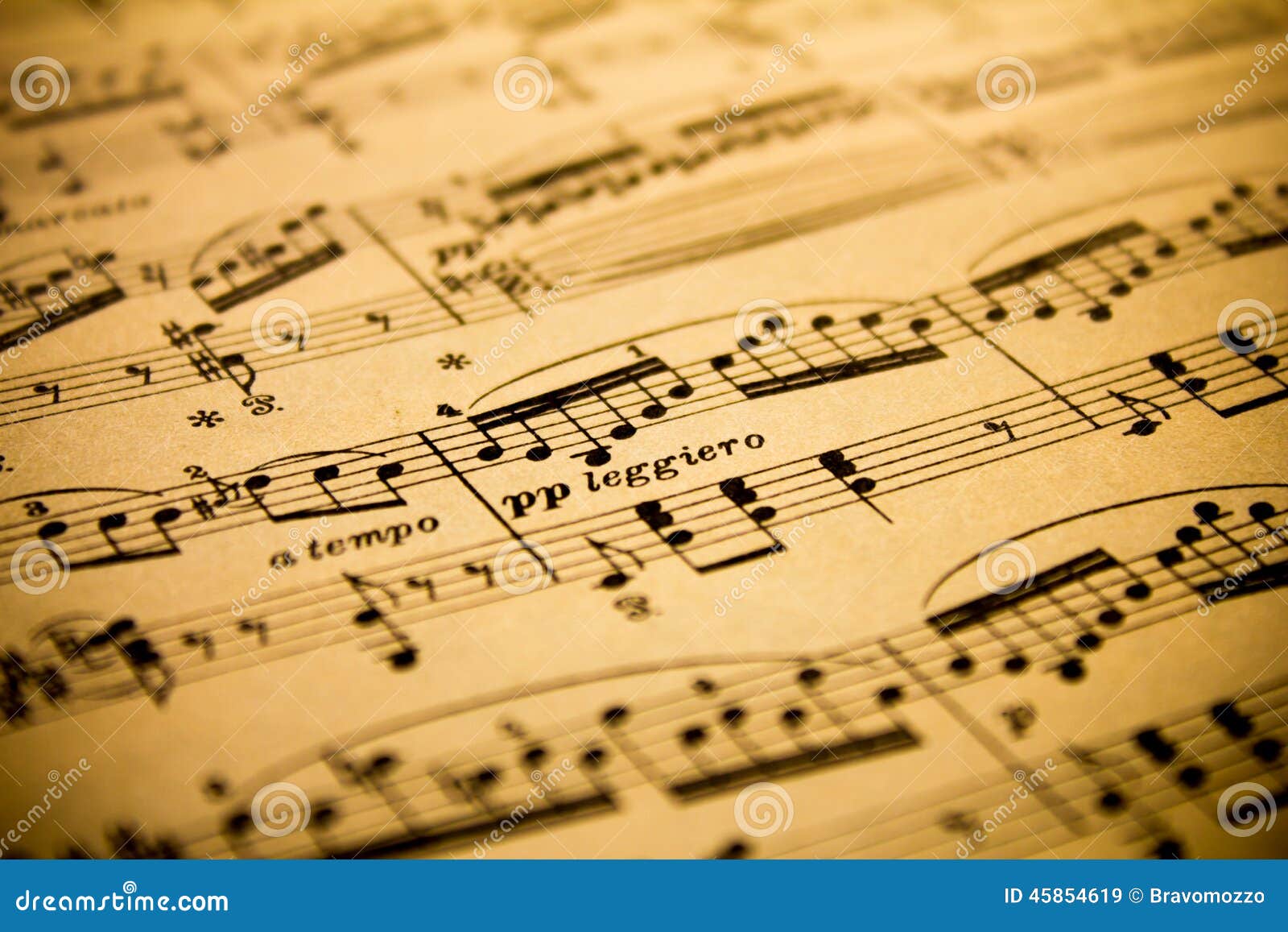 De Uitstekende Achtergrond Van De Bladmuziek Stock Afbeelding - Image ...