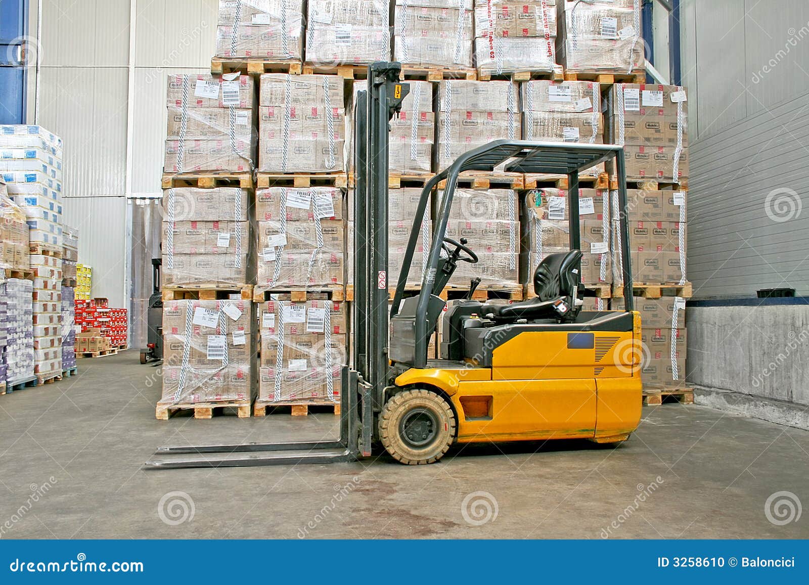 De uitvoer van Forklifter stock foto. Image of vorkheftruck - 3258610