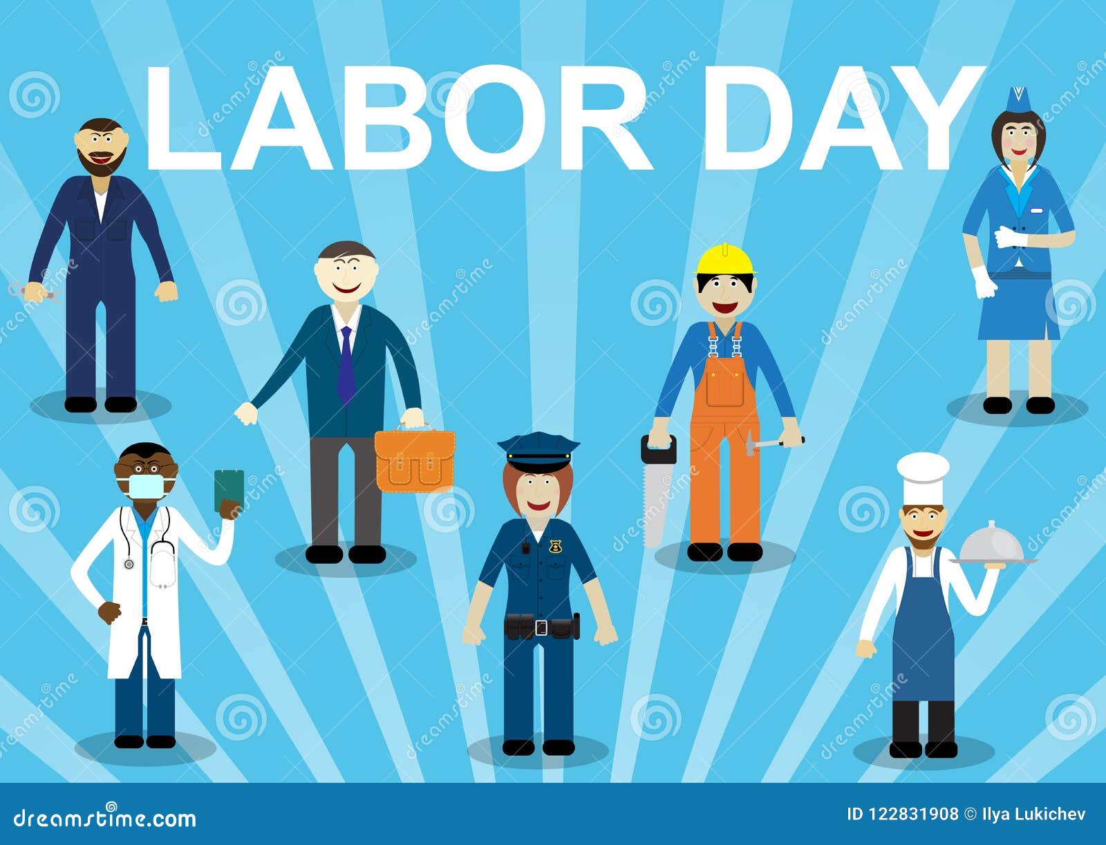 De Vakantie Van De Arbeidsdag Vector Illustratie - Illustration of ...