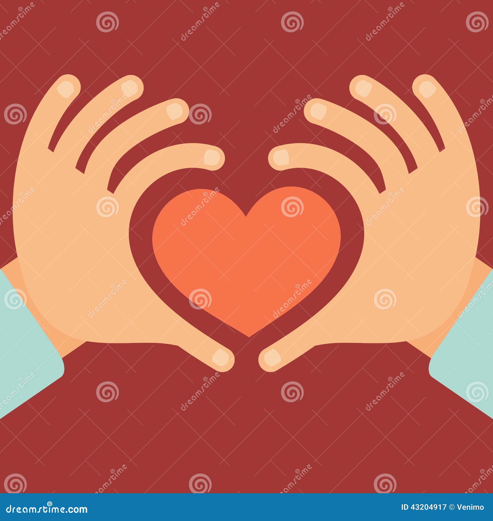 De Vector Dient De Vorm Van Hart in Vector Illustratie - Illustration ...