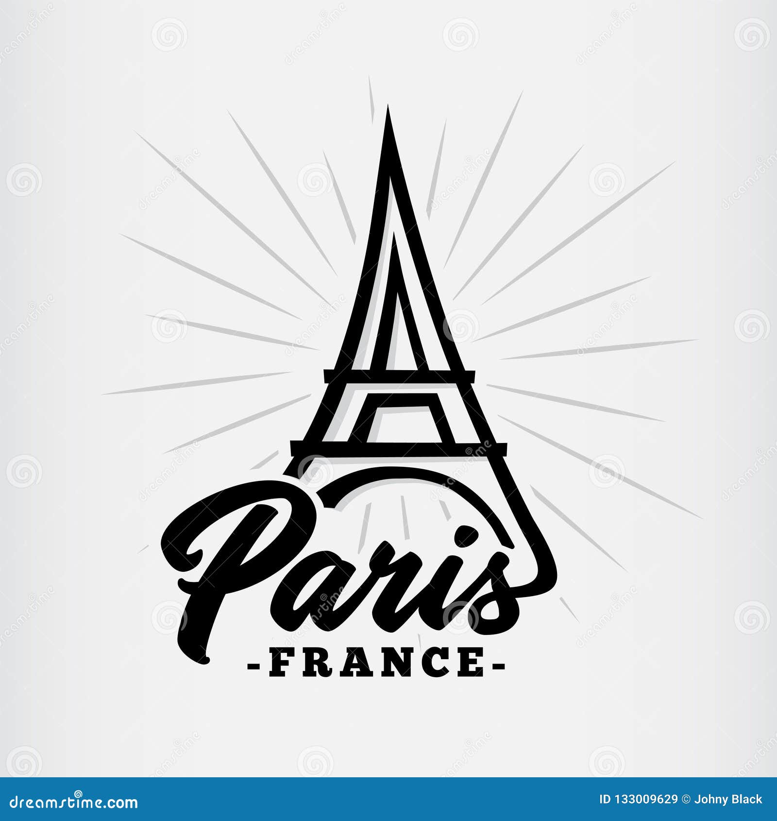 De Vector En De Illustratie Van Parijs De Toren Van Eiffel in Parijs ...