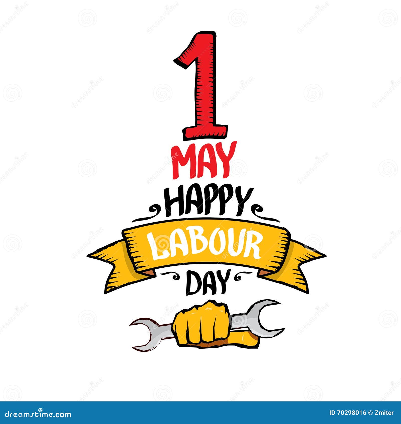 De Vector Gelukkige Affiche Van De Arbeidsdag Vector Illustratie ...