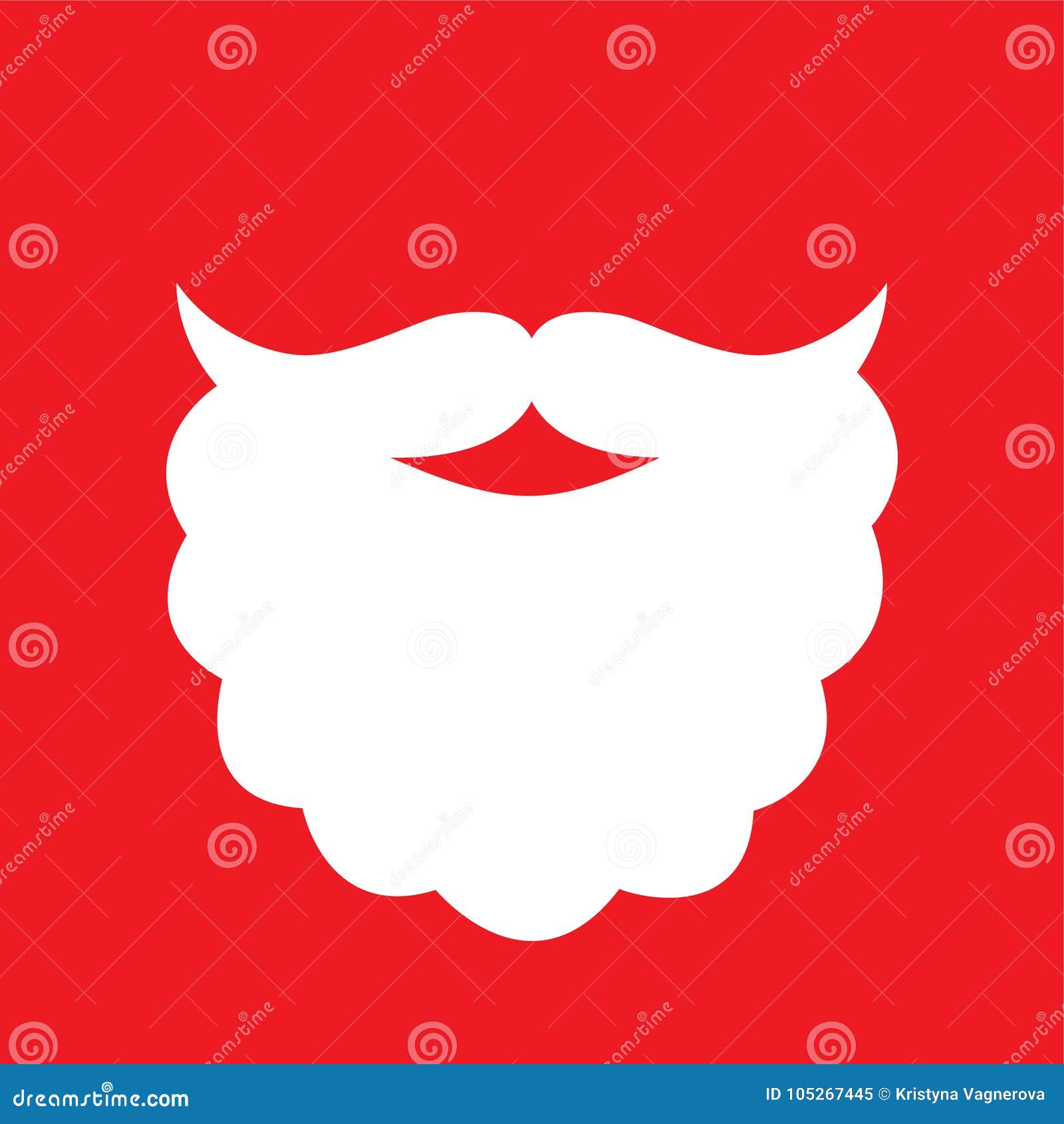 De Vector Grafische Illustratie Van De Kerstman` S Baard Vector ...