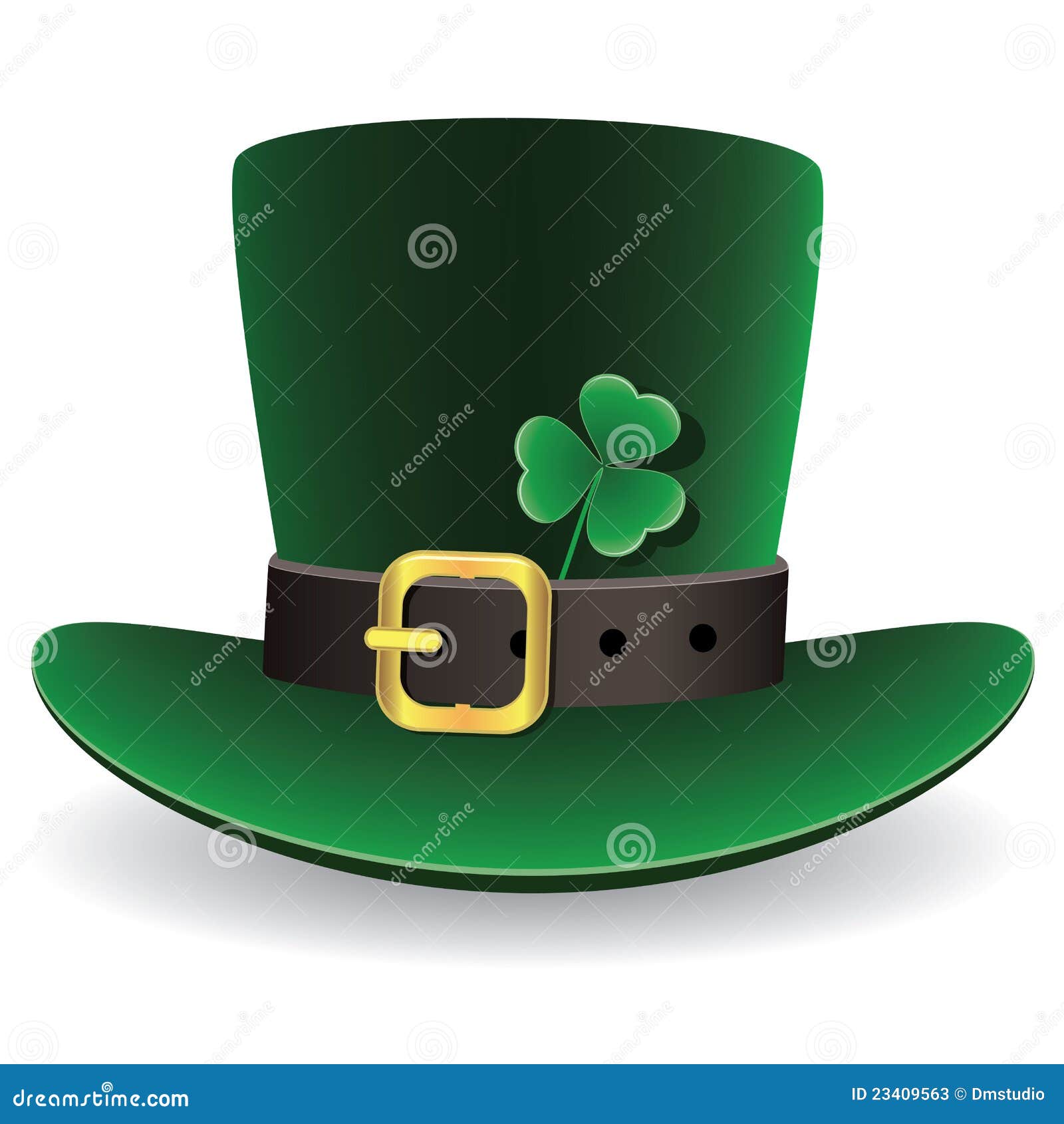 De Vector Groene St. Patrick Hoed Van De Dag Met Klaver Vector ...