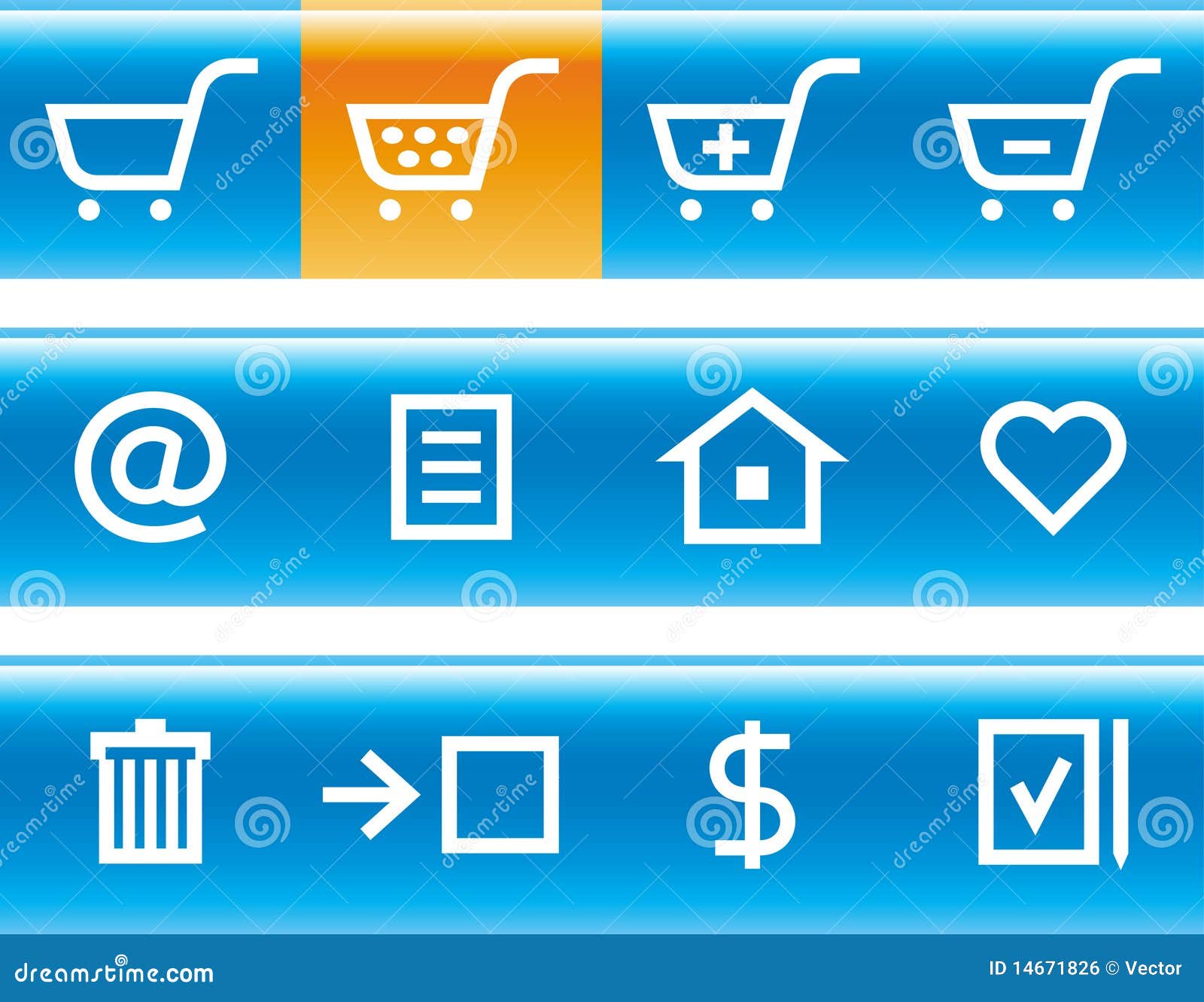 De Vector Reeks Van Het Pictogram Van De Elektronische Handel Vector ...