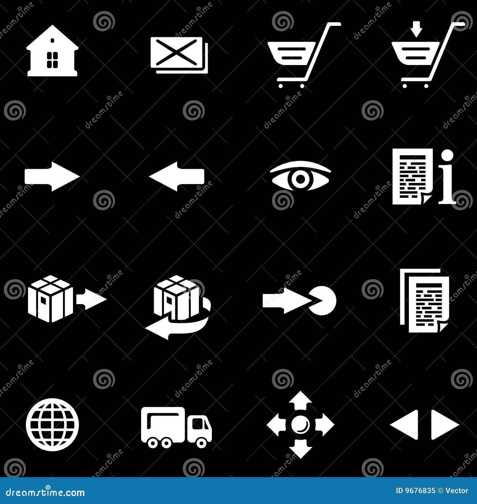 De Vector Reeks Van Het Pictogram Van De Elektronische Handel Vector ...