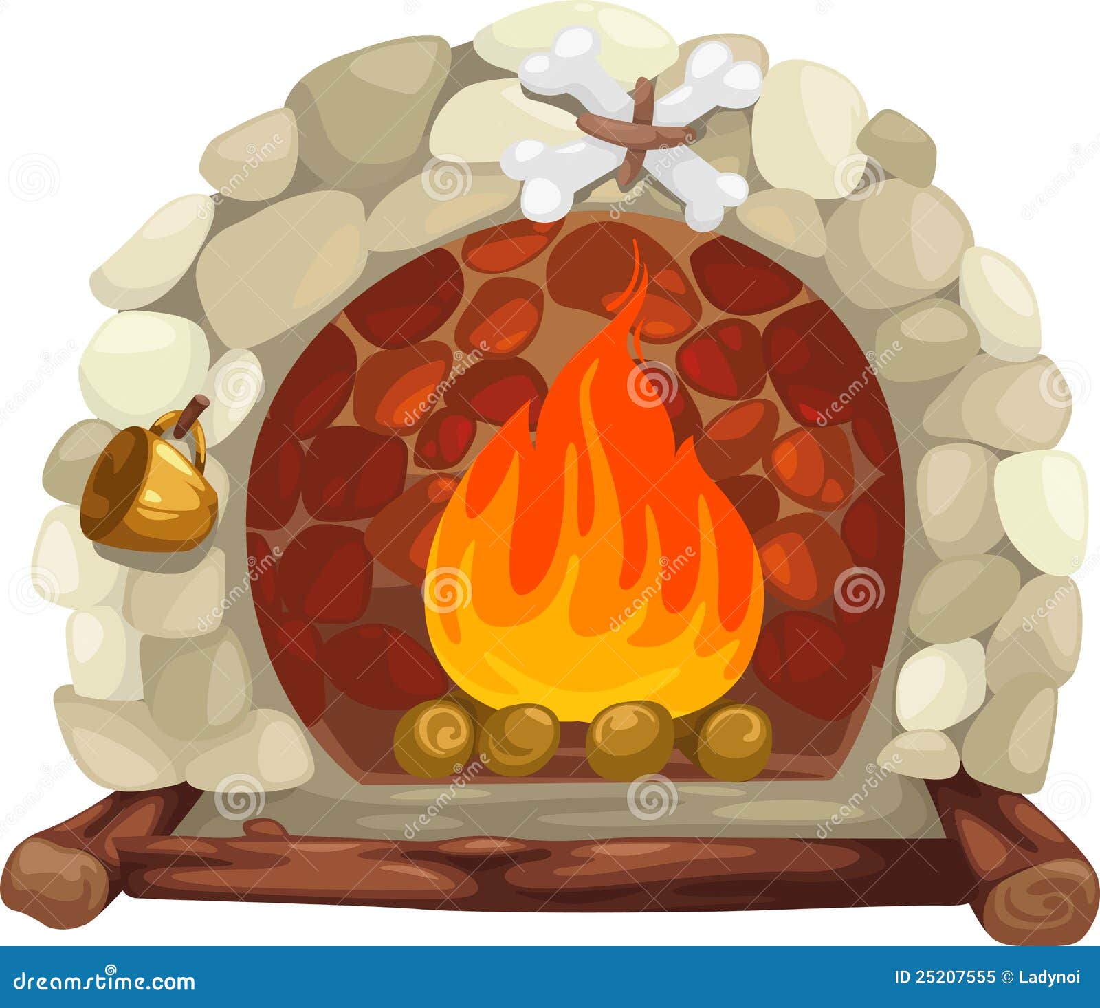 De Vector Van De Open Haard Vector Illustratie - Illustration of ...