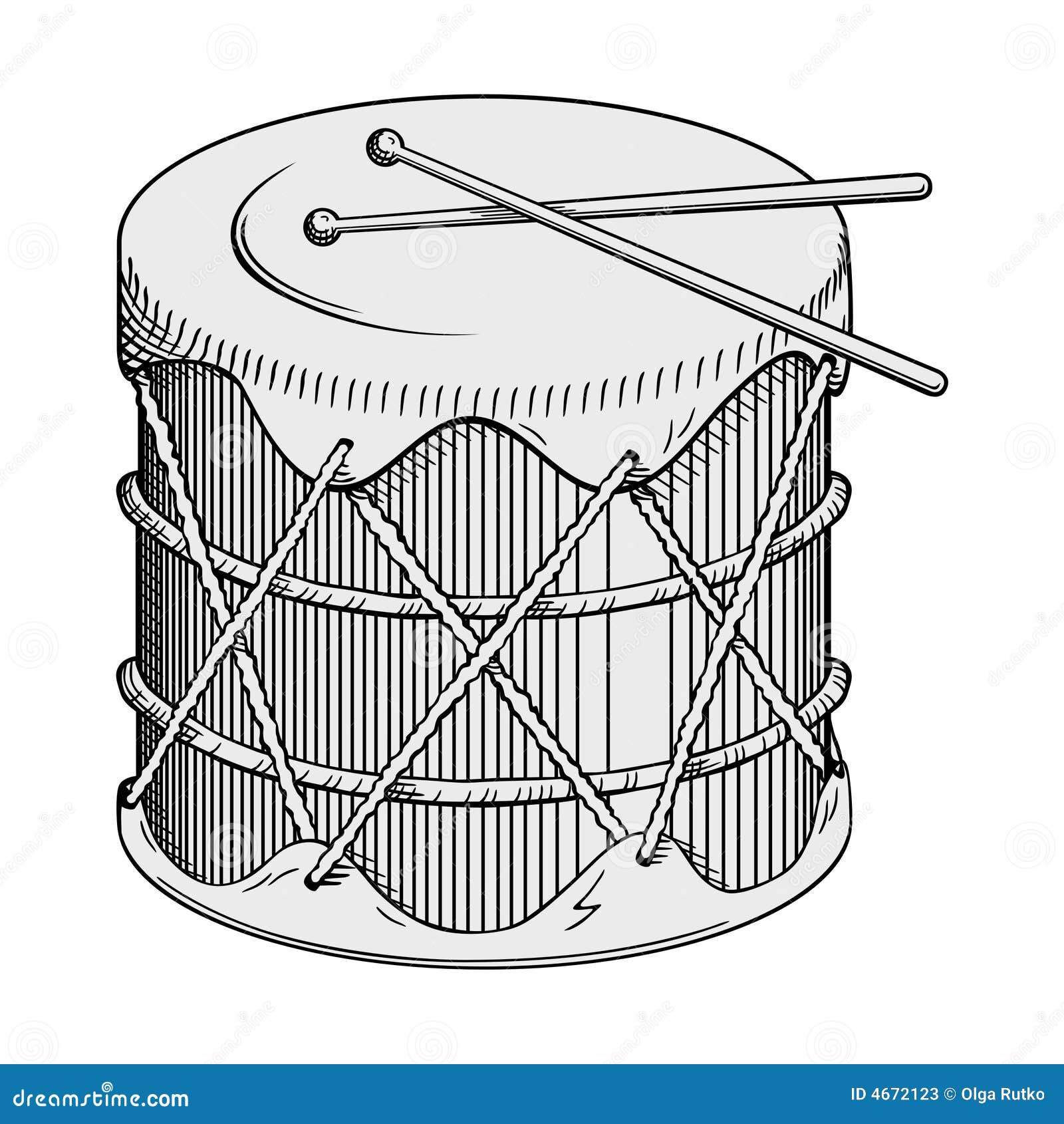 De vector van de trommel vector illustratie. Illustration of heraldisch ...