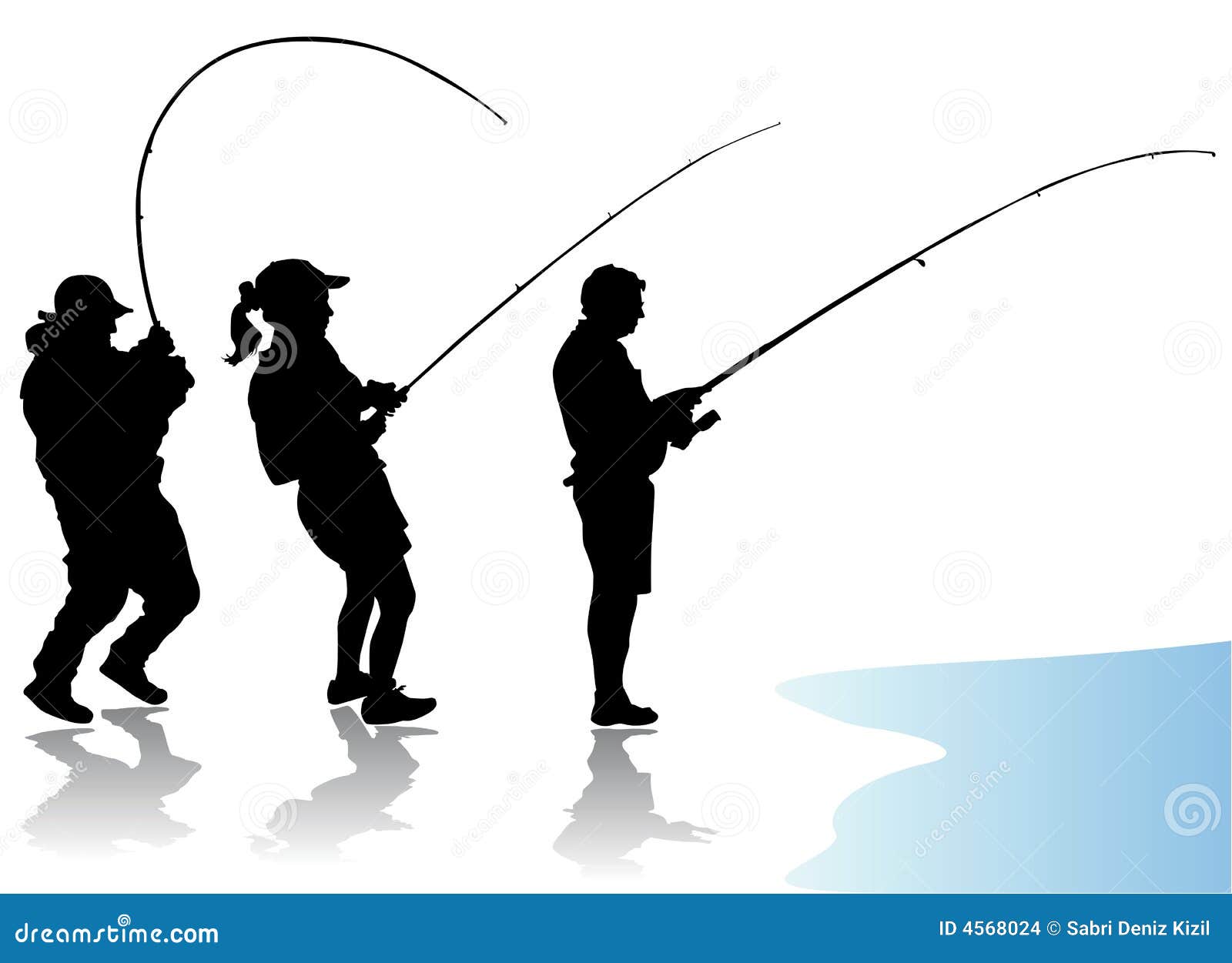 De vector van de visser vector illustratie. Illustration of staaf - 4568024