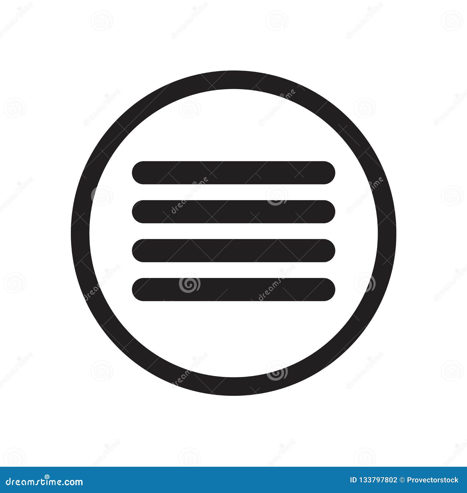 De Vector Van Het Menupictogram Op Witte Achtergrond, Menuteken Wordt ...