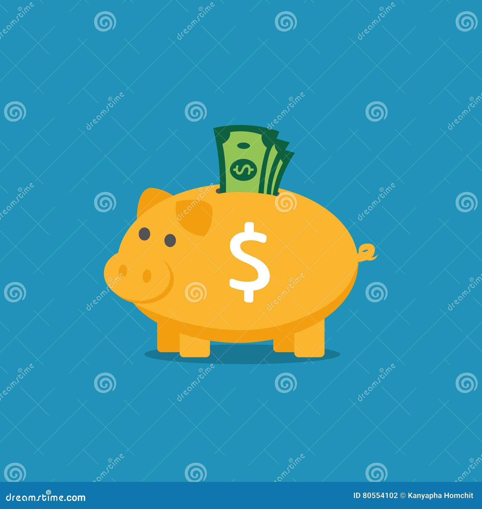 De Vector Van Het Spaarvarken Vector Illustratie - Illustration of ...