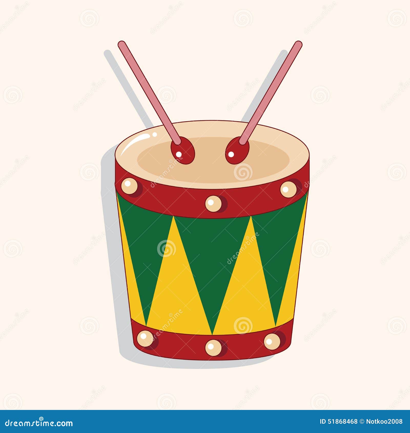 De Vector Van Het Themaelementen Van De Muziektrommel, Eps Vector ...