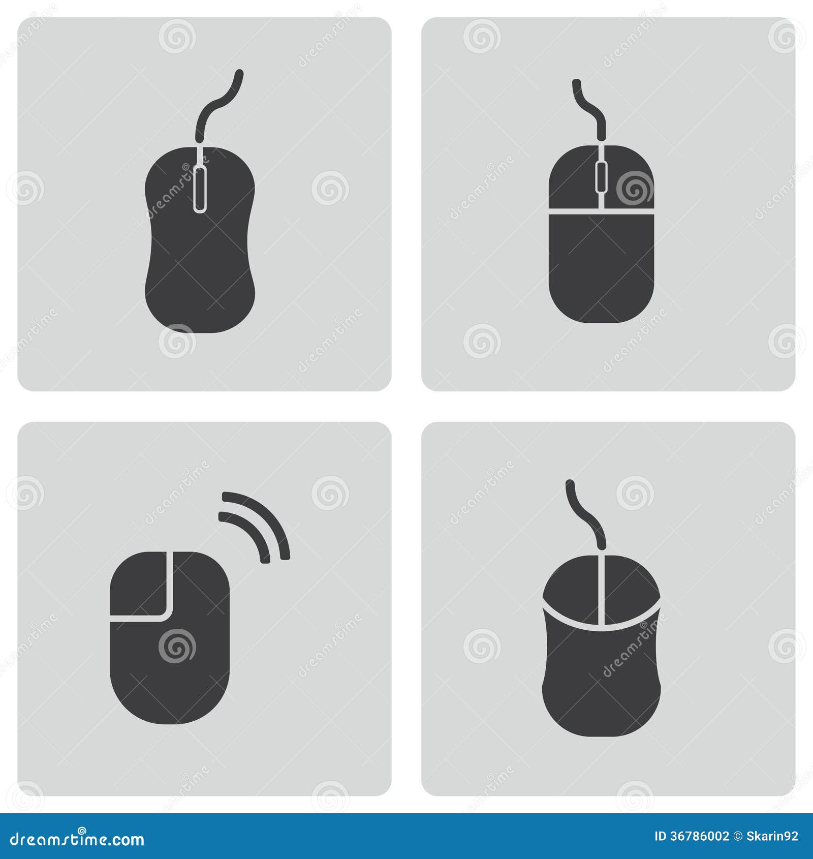 De Vector Zwarte Geplaatste Pictogrammen Van De Computermuis Stock ...