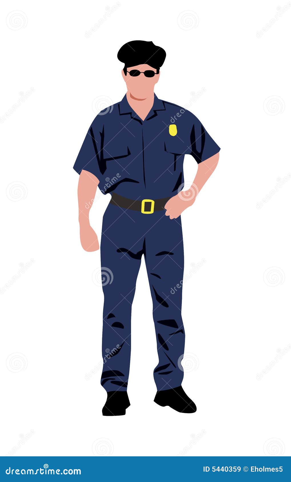 De VectorIllustratie Van De Politieagent Stock Illustratie ...