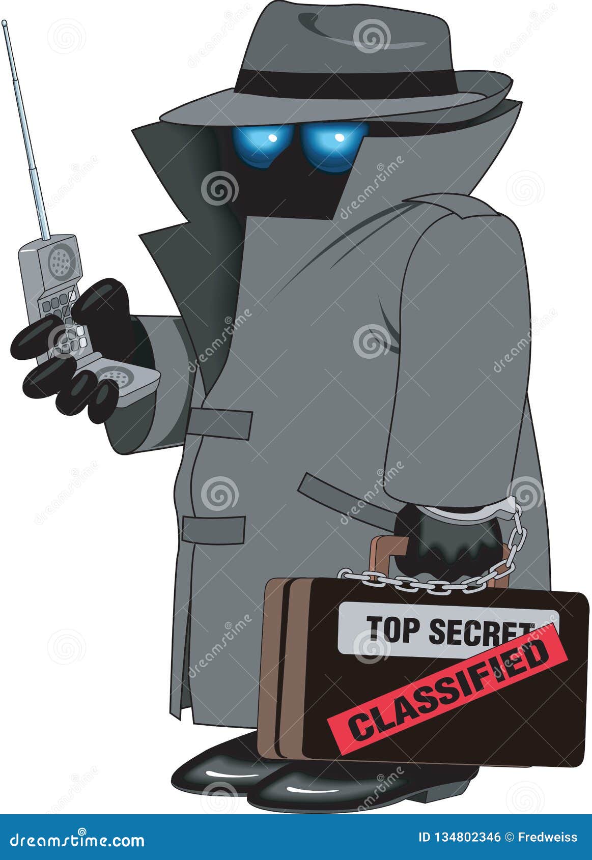 De Vectorillustratie Van Het Spionbeeldverhaal Vector Illustratie ...