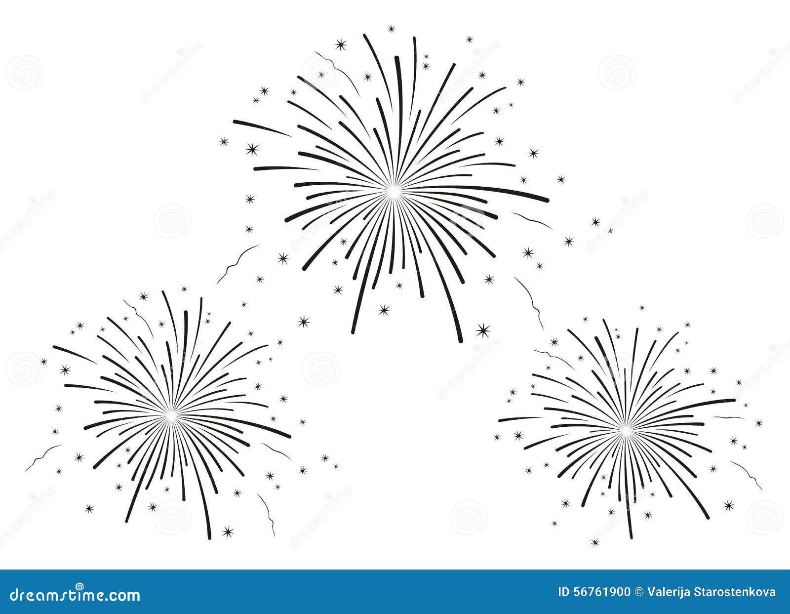 De Vectorillustratie Van Vuurwerk Vector Illustratie - Illustration of ...