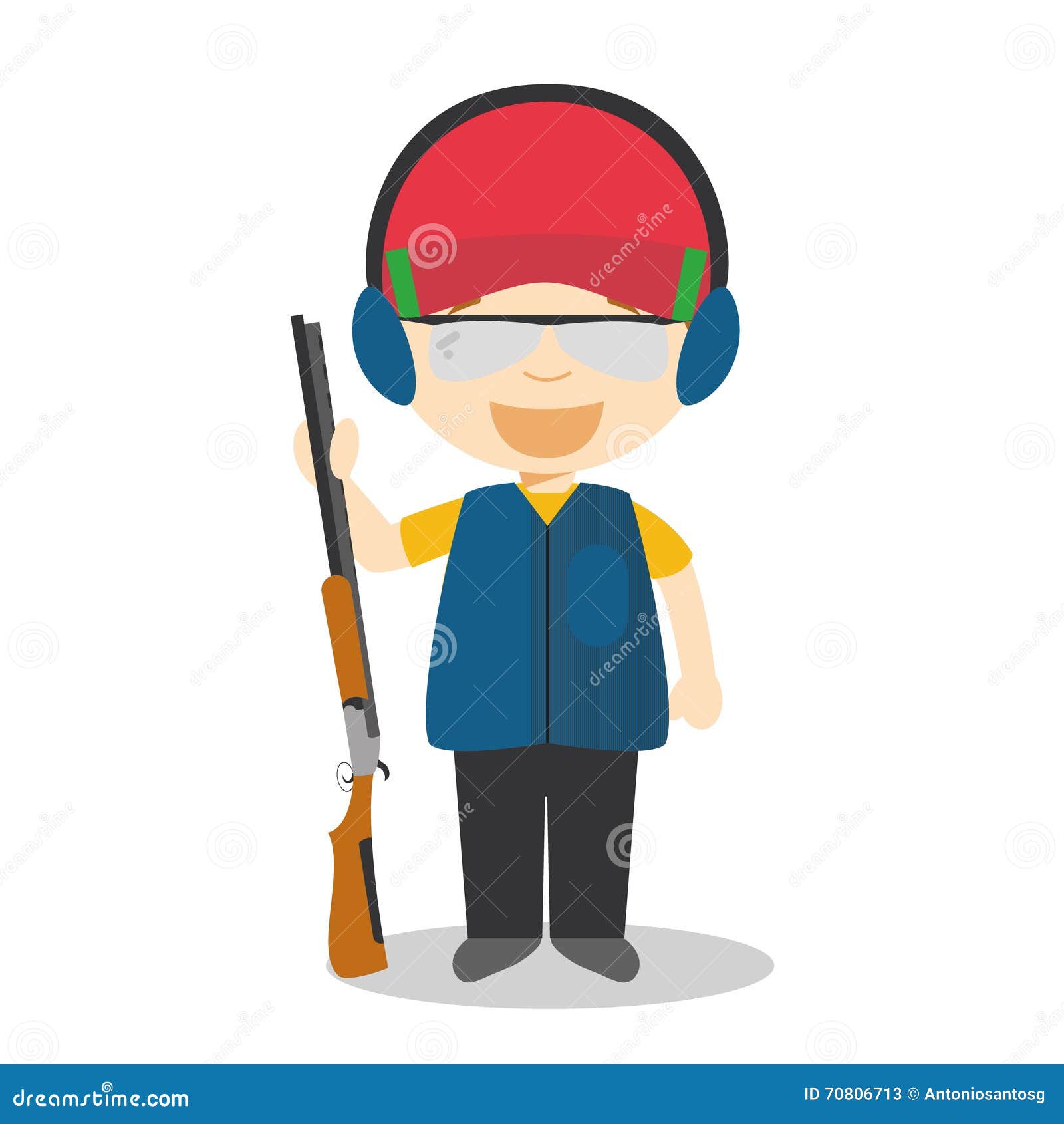 De Vectorillustraties Van Het Sportenbeeldverhaal: Het Schieten Vector ...