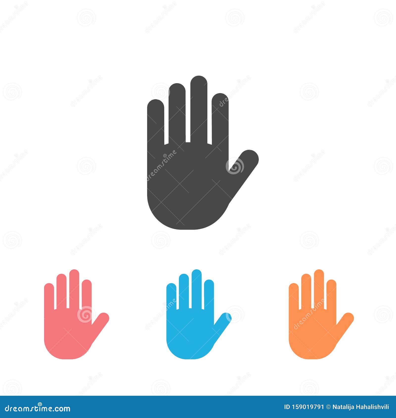 De Vectorpictogramreeks Van Het Einde Handje, Symbool Hand Vector ...