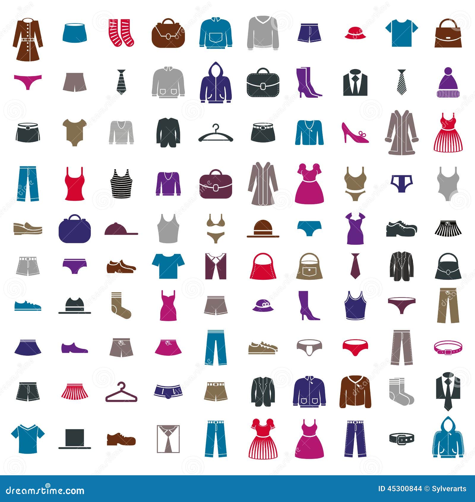 De Vectorreeks Van Het Klerenpictogram, Vectorinzameling Vector ...