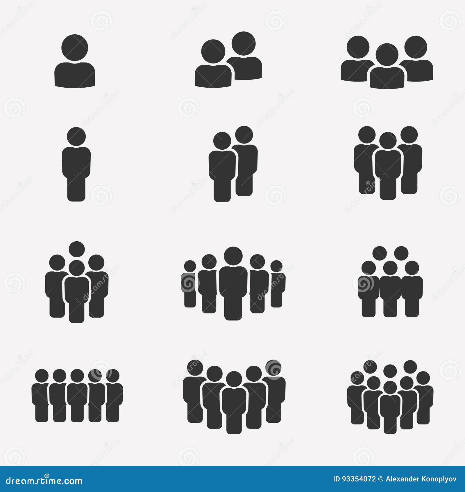 De Vectorreeks Van Het Teampictogram Vector Illustratie - Illustration ...