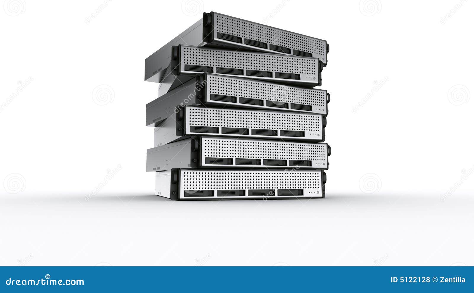 De Veelvoudige Servers Van Het Rek Stock Illustratie - Illustration of ...