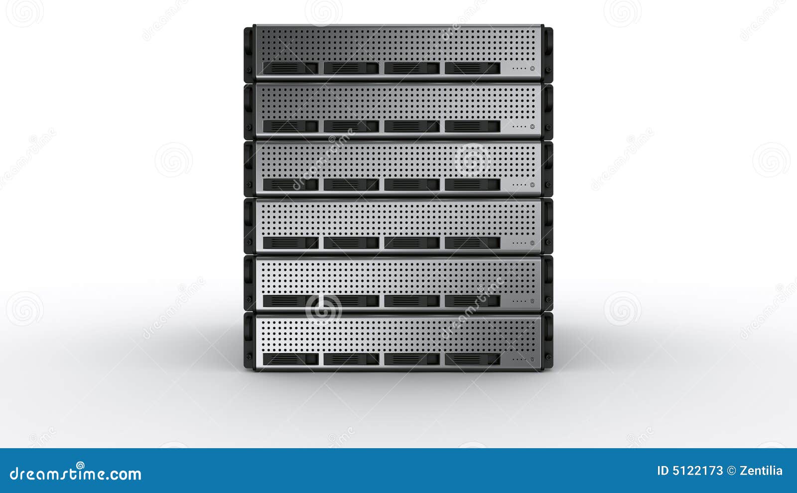 De Veelvoudige Servers Van Het Rek Stock Illustratie - Illustration of ...