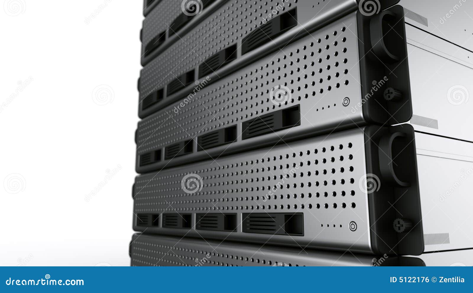 De Veelvoudige Servers Van Het Rek Stock Illustratie - Illustration of ...