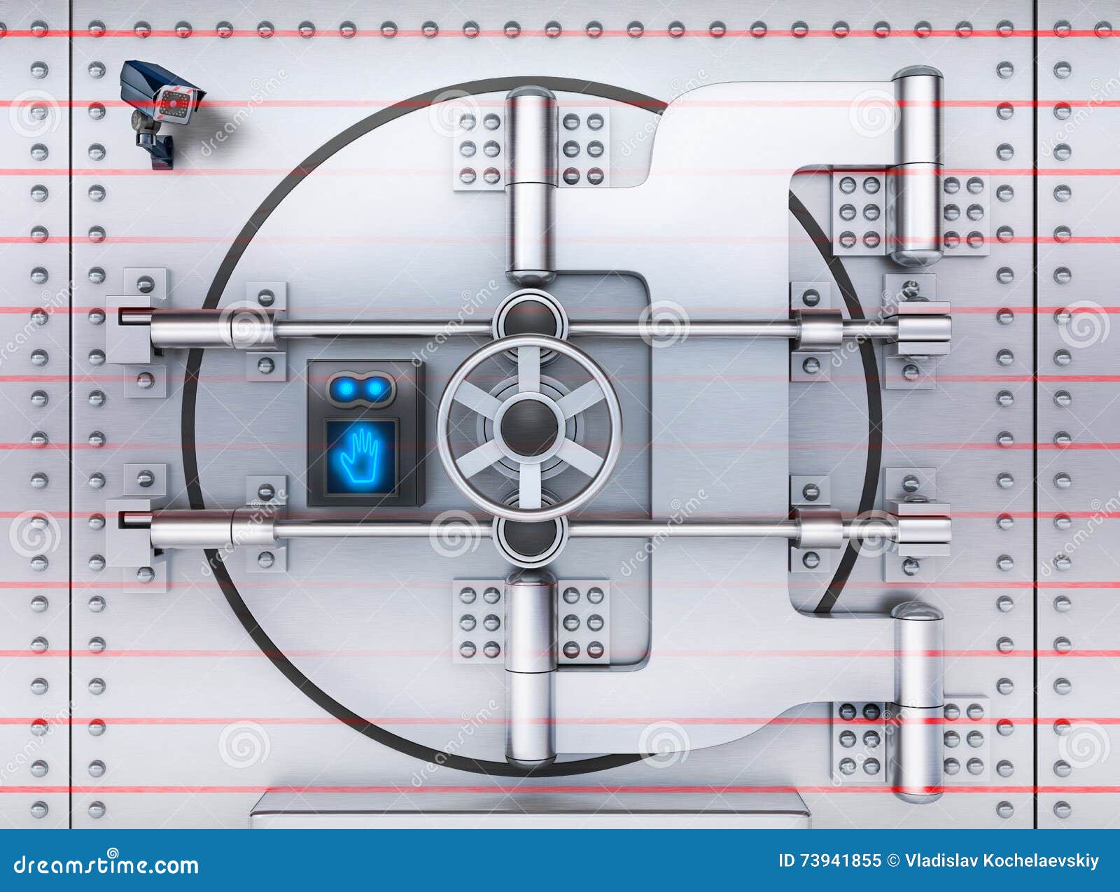 De Veiligheid Van De Bankkluis Stock Illustratie - Illustration of slot ...