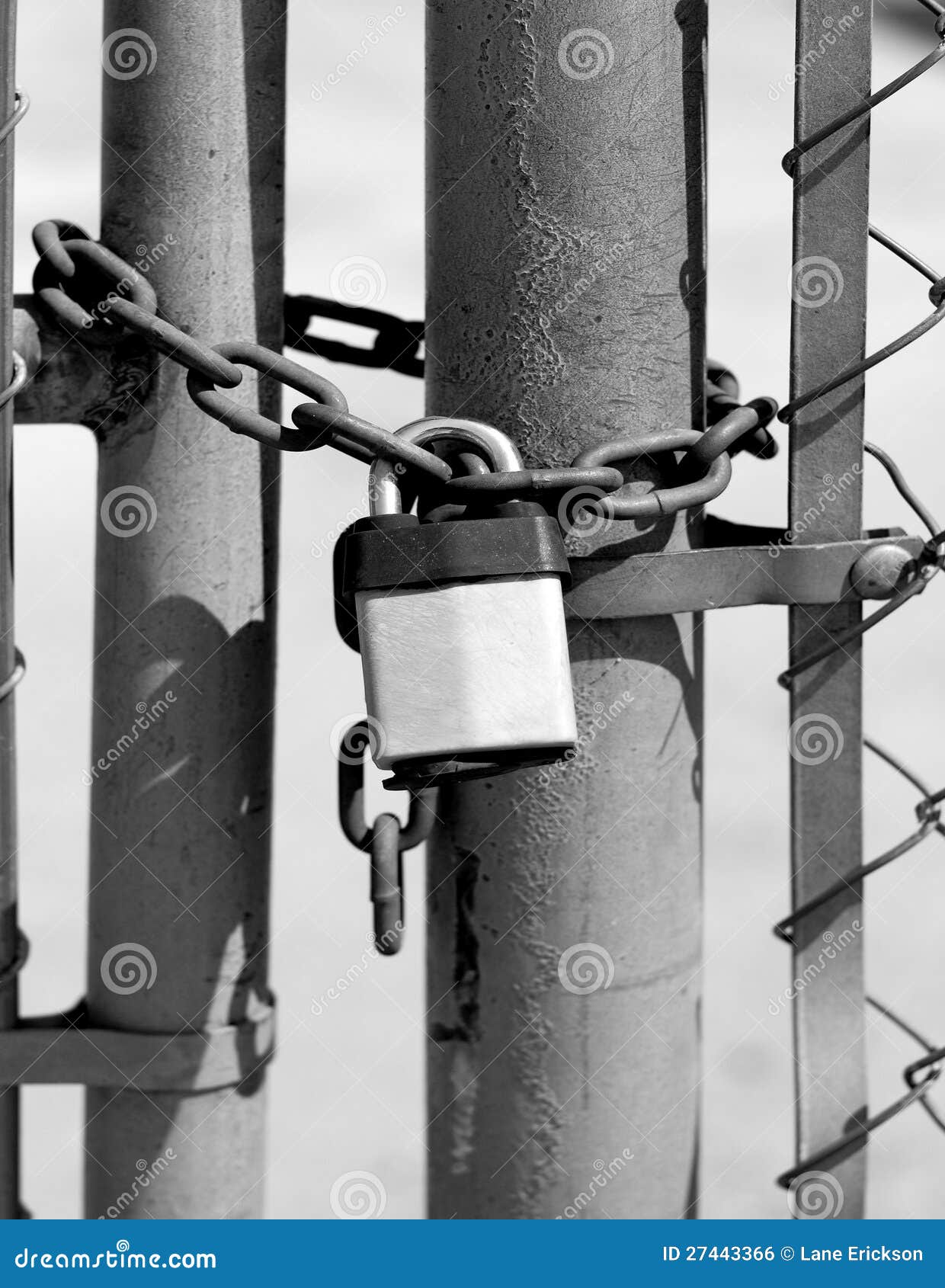 De Veiligheid Van Het Slot En Van De Ketting Stock Foto - Image of ...