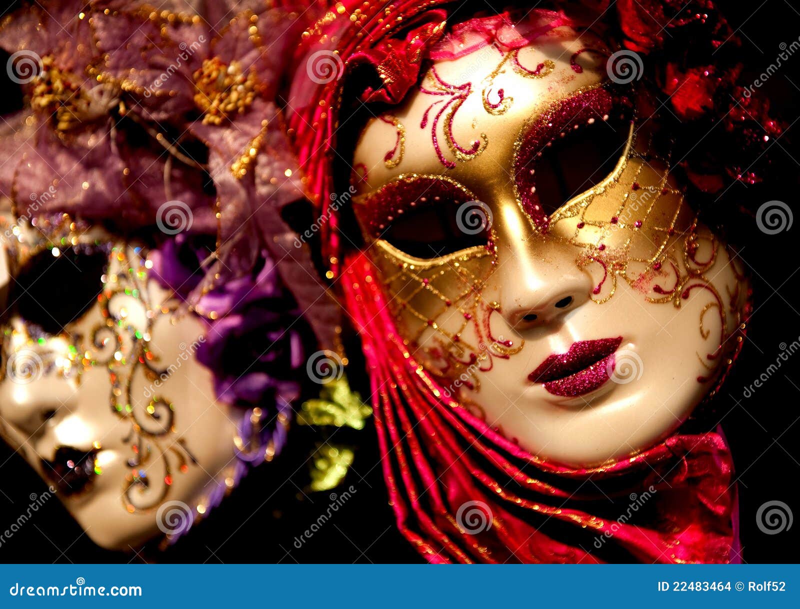 De Venetiaanse Maskers Van Carnaval Stock Foto - Image of masker ...