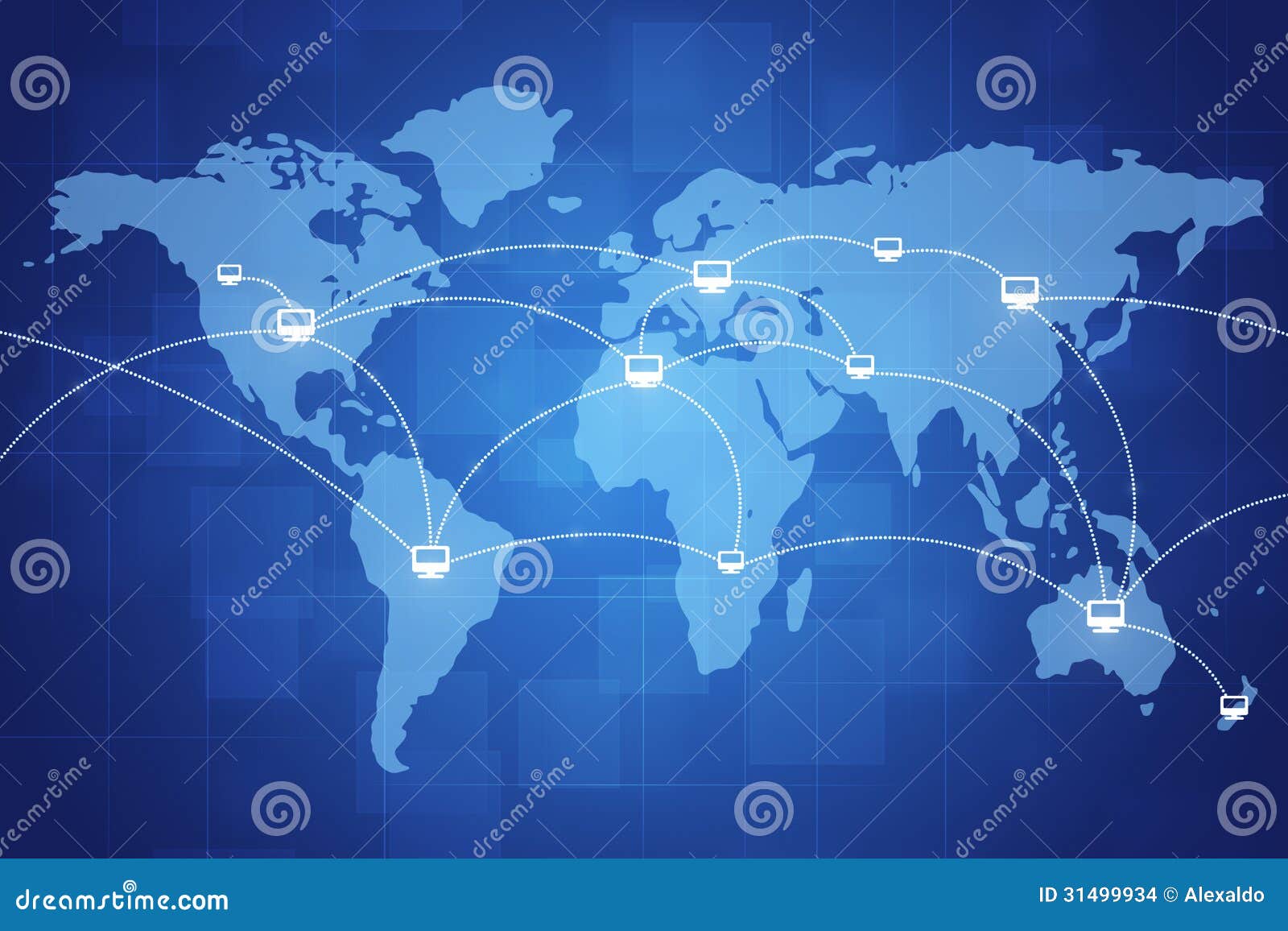 De Verbindingen Van Wereldinternet Stock Illustratie - Illustration of ...