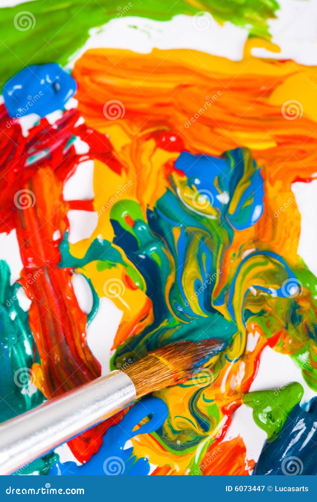 De Verfborstel Van De Kunstenaar Stock Afbeelding - Image of borstel ...