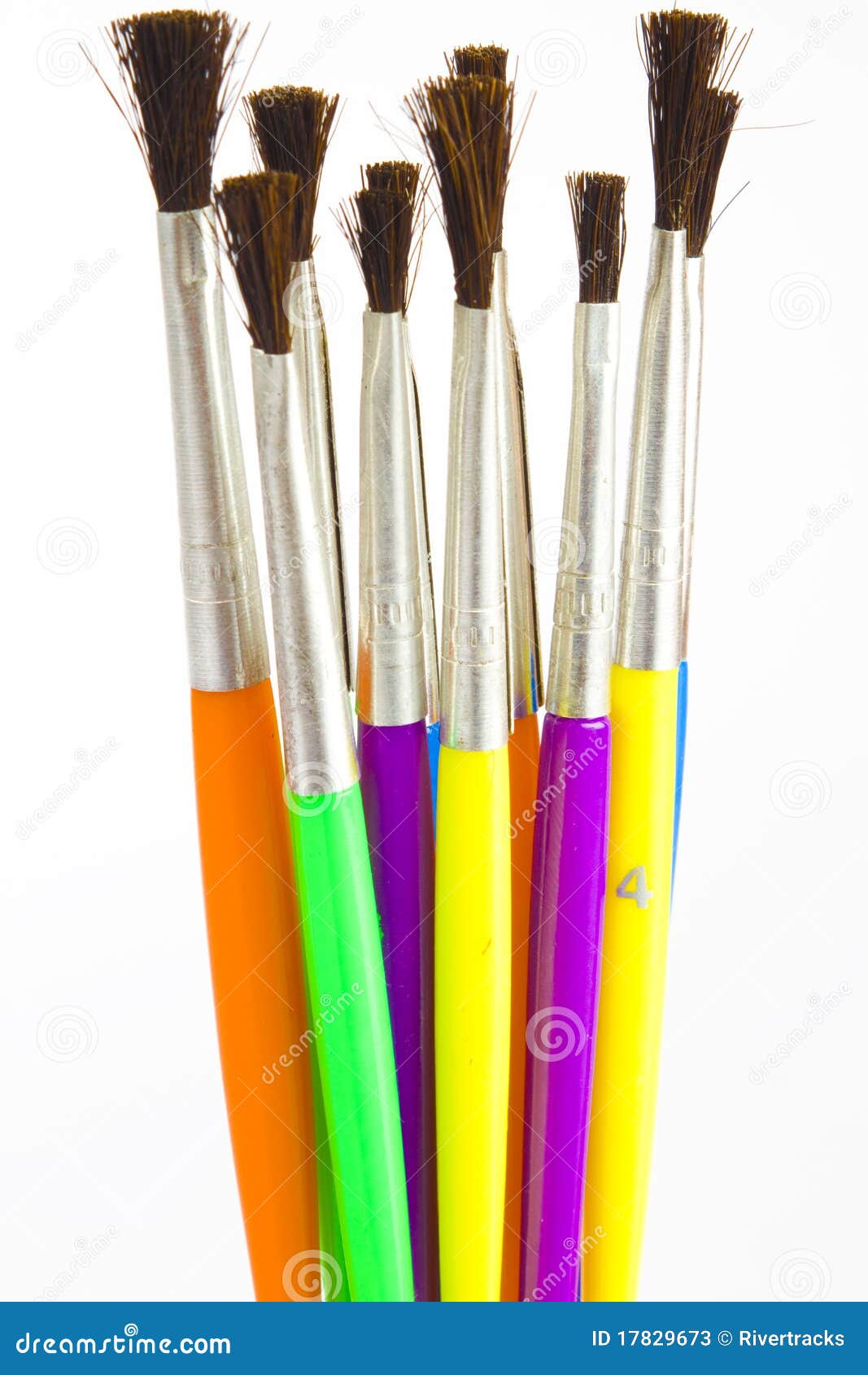 De Verfborstels Van De Waterverf Stock Afbeelding - Image of borstel ...