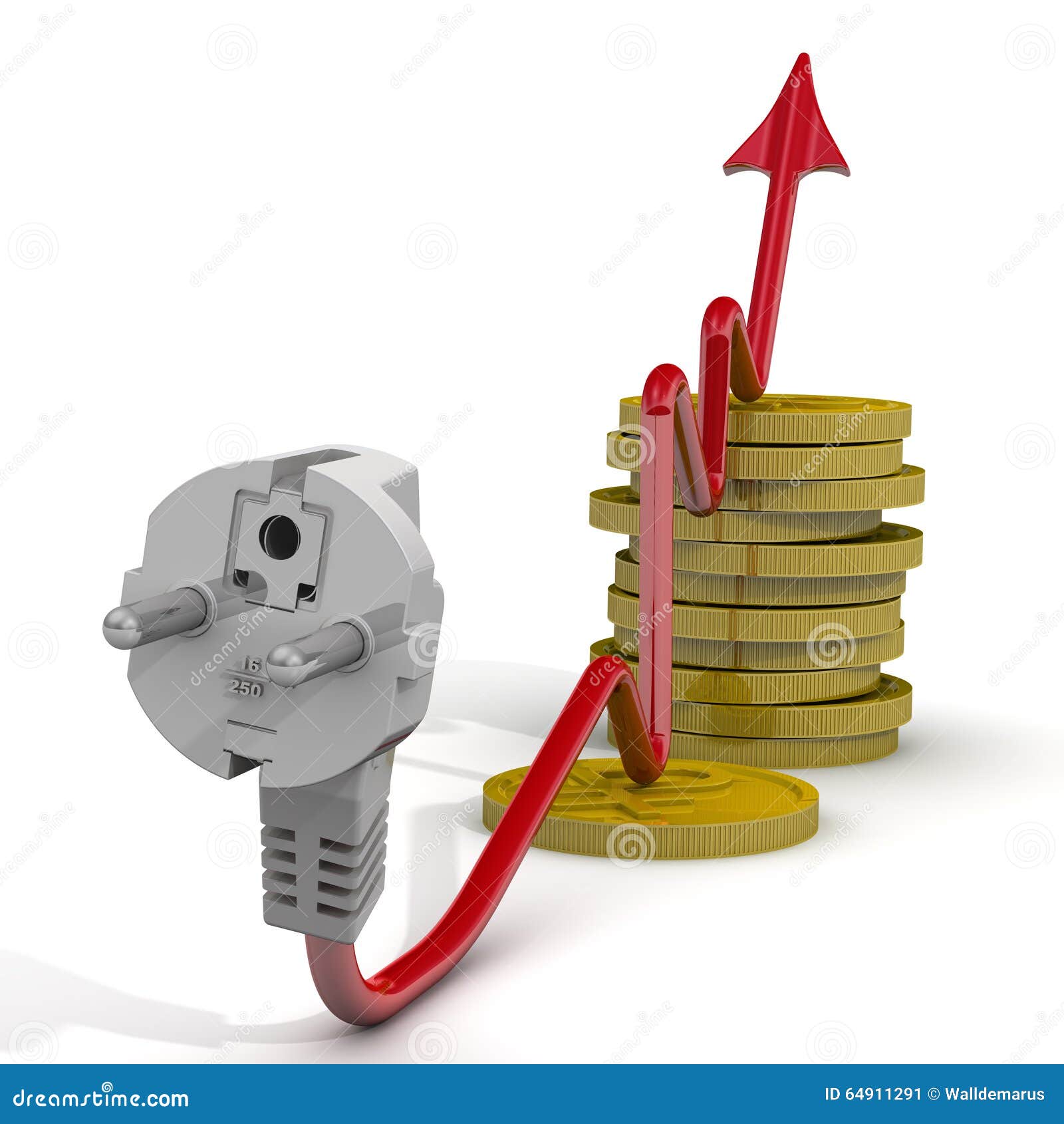 De Verhoging Van Elektriciteitstarieven Concept Stock Illustratie ...