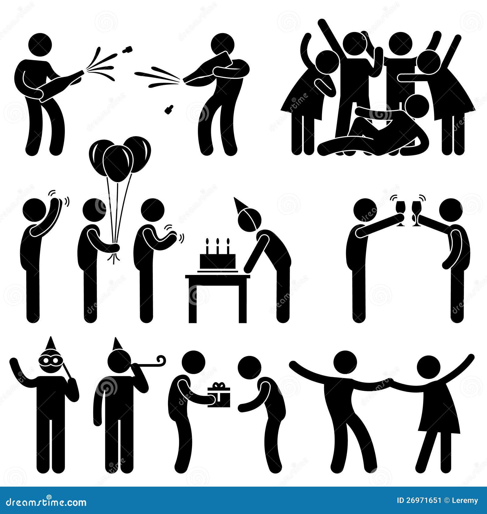 De Verjaardag Van De Viering Van De Partij Van De Vriend Vector ...