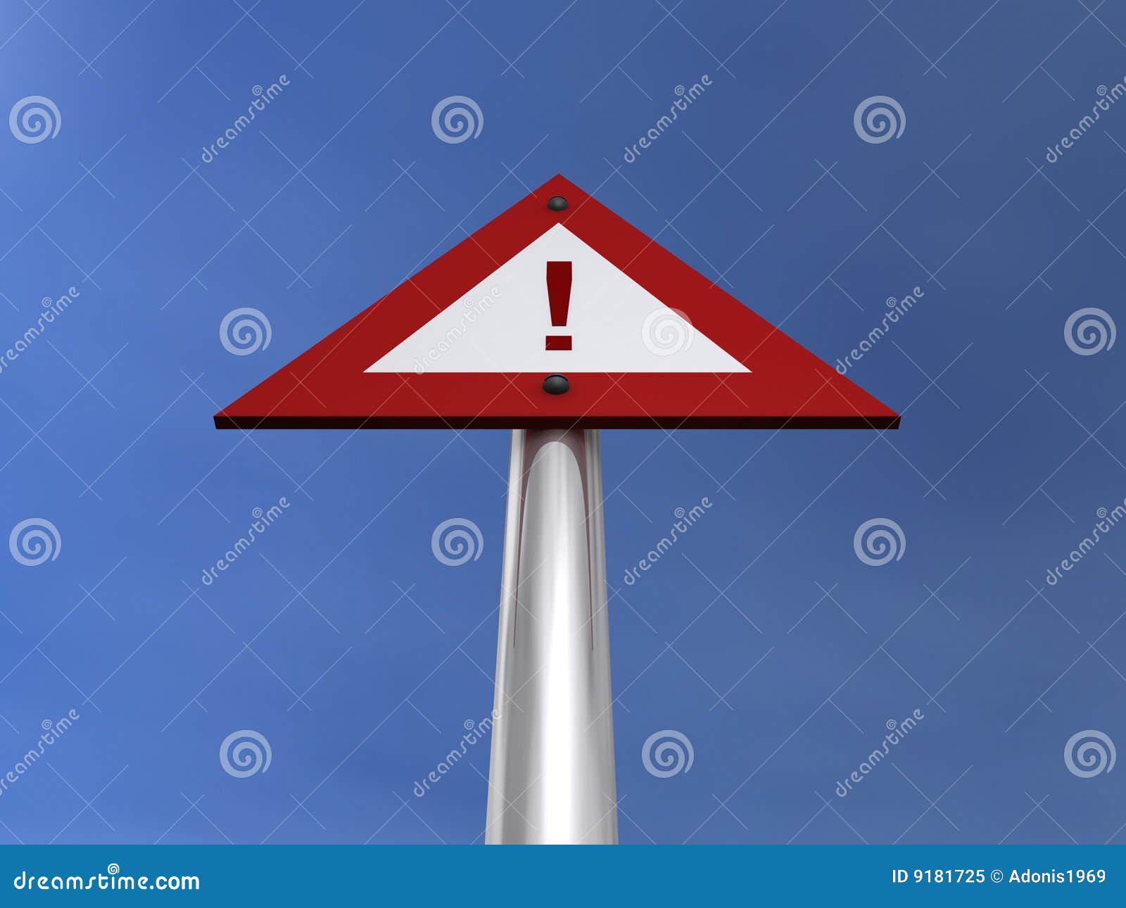 De Verkeersteken Van De Uitroep Stock Illustratie - Illustration of ...