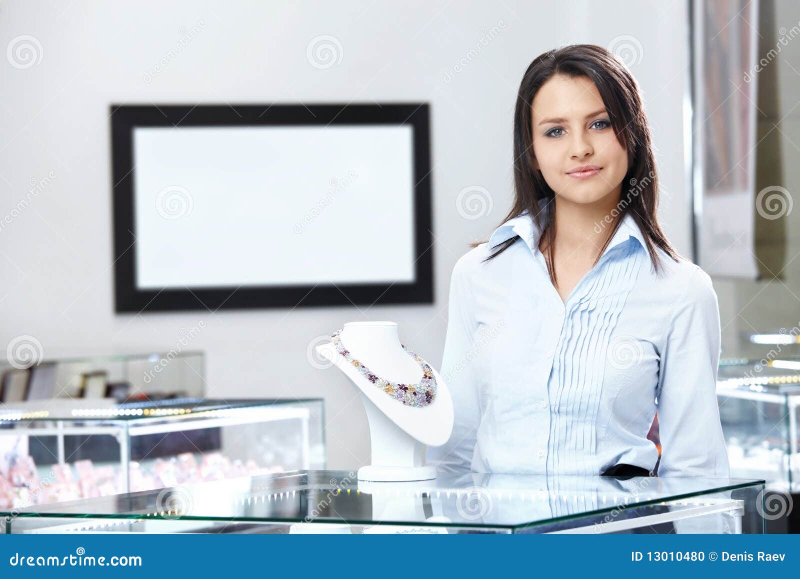 De verkoper stock foto. Image of elegantie, glimlachen - 13010480