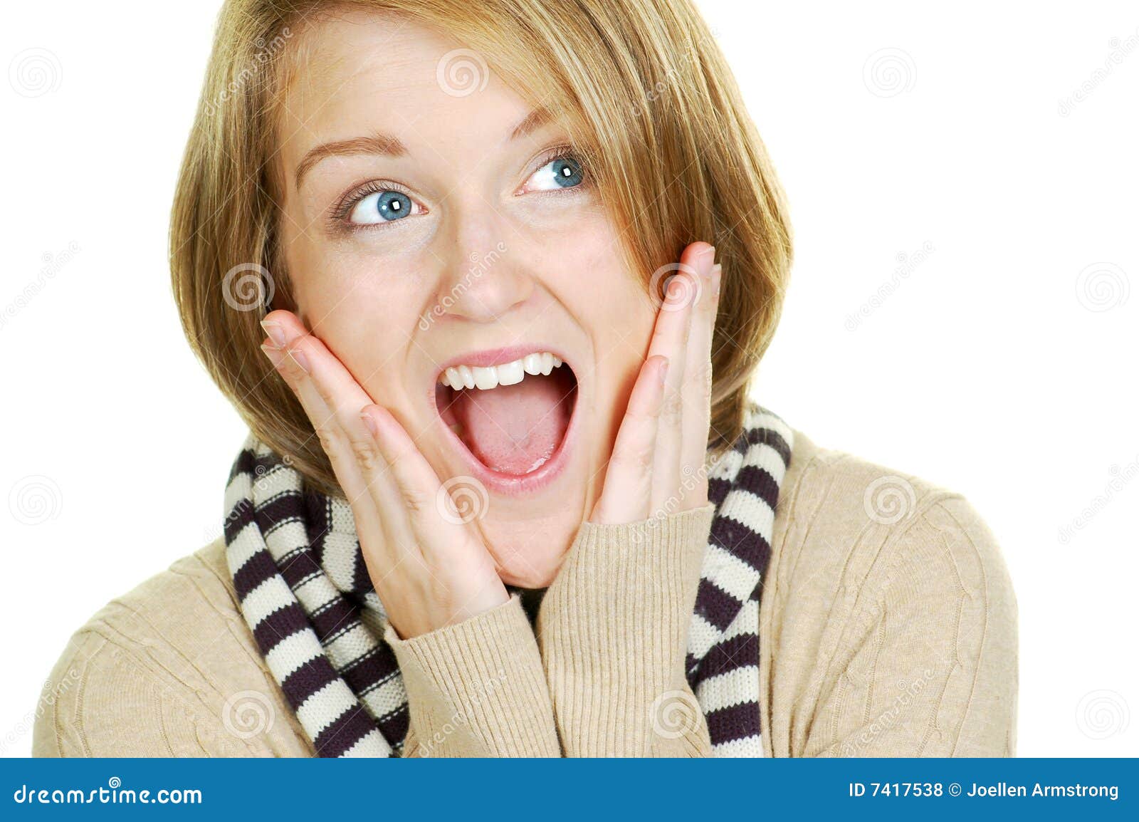 De Verrassing Van De Verrassing Stock Foto - Image of meisje, studio ...