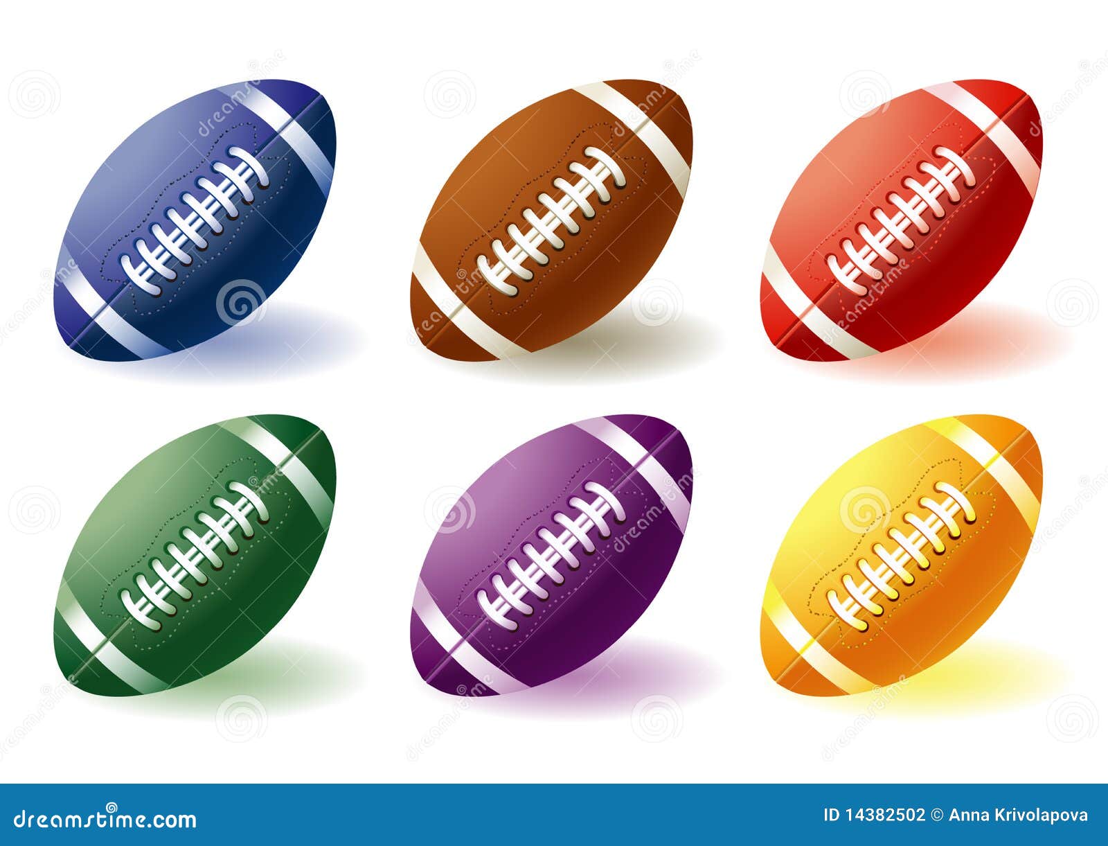 De Verschillende Ballen Van Het Rugby Stock Illustratie - Illustration ...