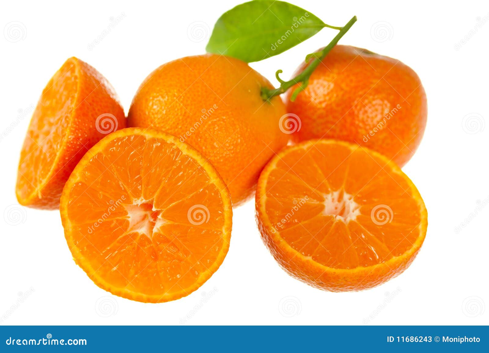 De Verse Mandarijn Met Bladeren, Sluit Omhoog Stock Afbeelding - Image ...