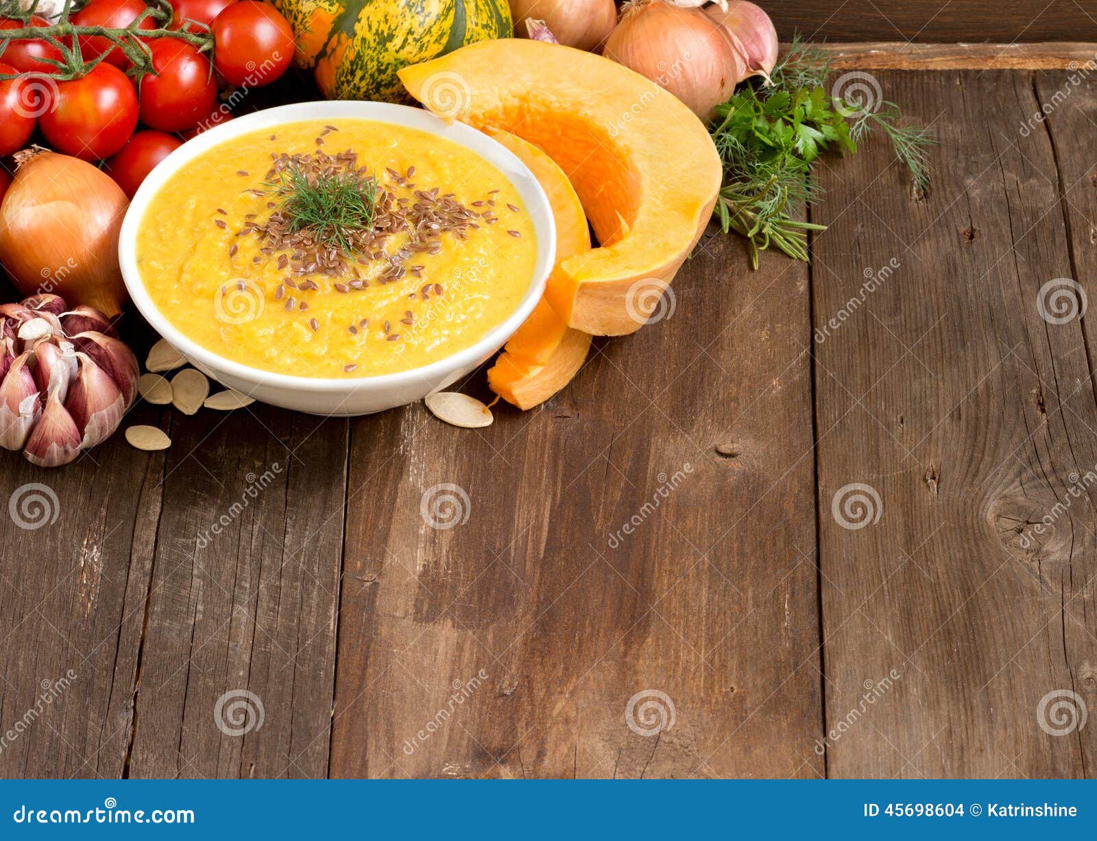 De Verse Soep Van De Pompoen Stock Foto - Image of aroma, soep: 45698604